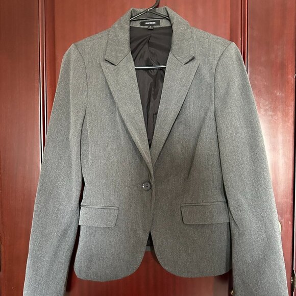 Express | Jackets & Coats | Express Gray Suit Jacket | Poshmark